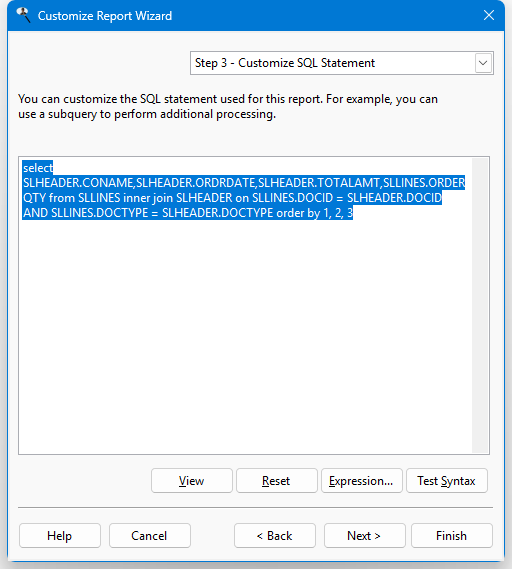 Customizing the Report Execution - Stonefield Query