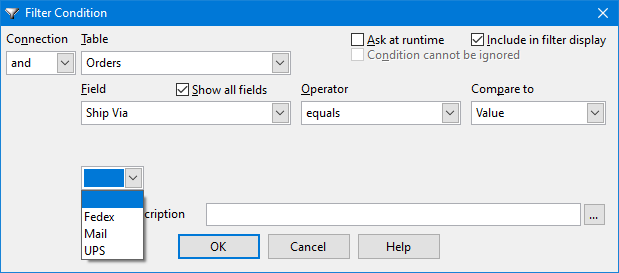 Adding a Condition - Stonefield Query