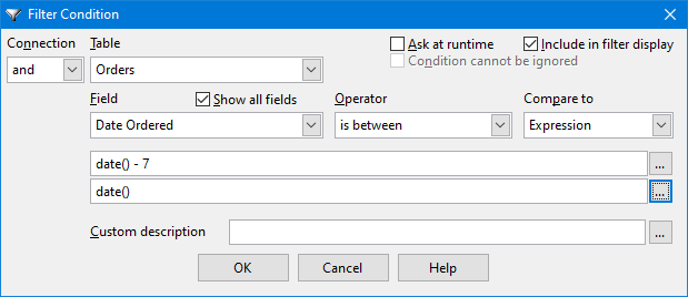 Adding a Condition - Stonefield Query