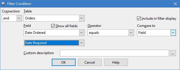 Adding a Condition - Stonefield Query
