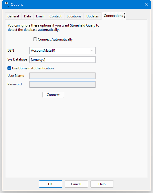 Configuring Stonefield Query - Stonefield Query