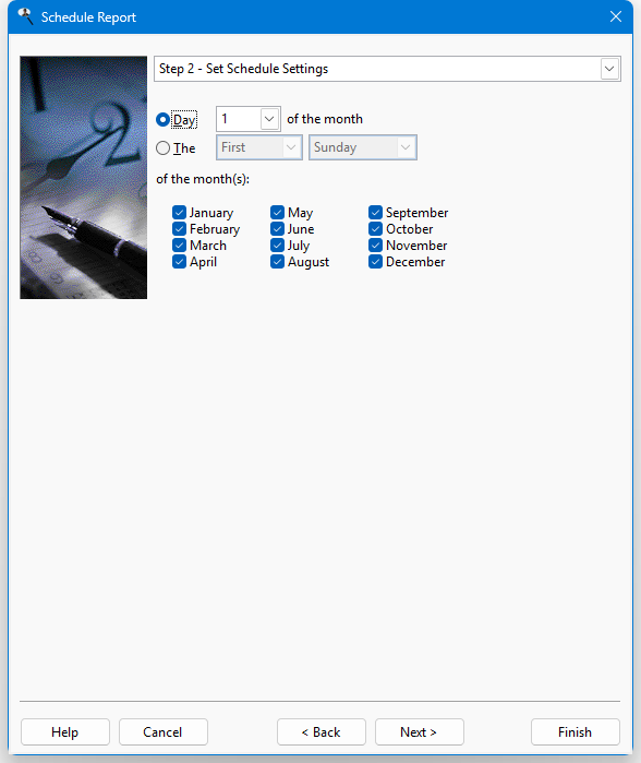 Scheduling Reports - Stonefield Query