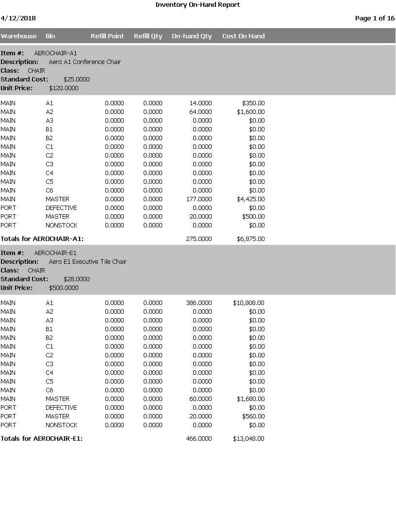 Pre-Defined Reports and Labels - Stonefield Query