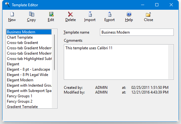 Working with Templates - Stonefield Query
