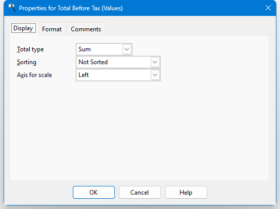 Field Properties (Chart Report) - Stonefield Query