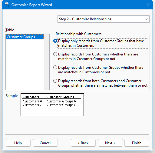 Customizing the Report Execution - Stonefield Query