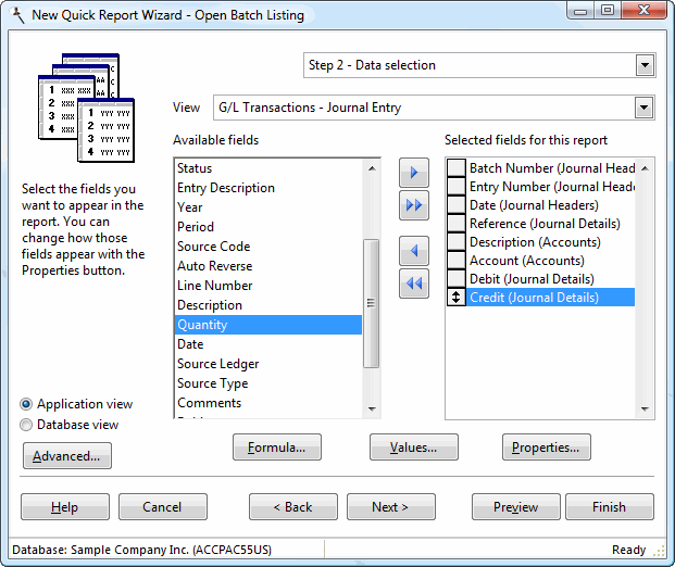 Lesson 1: Creating a Report - Stonefield Query