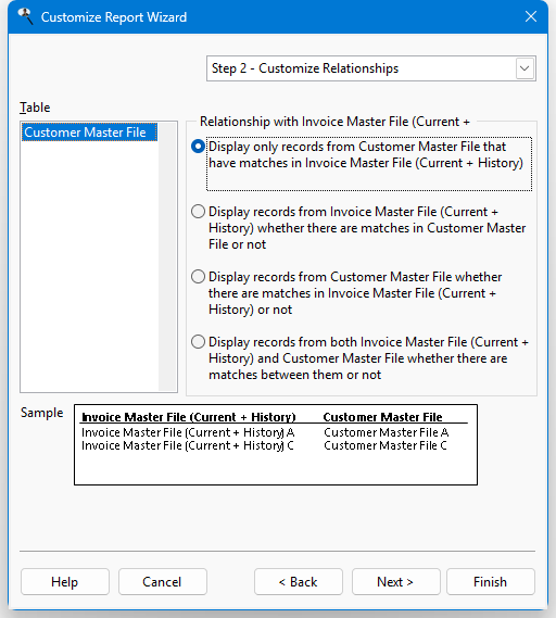 Customizing the Report Execution - Stonefield Query