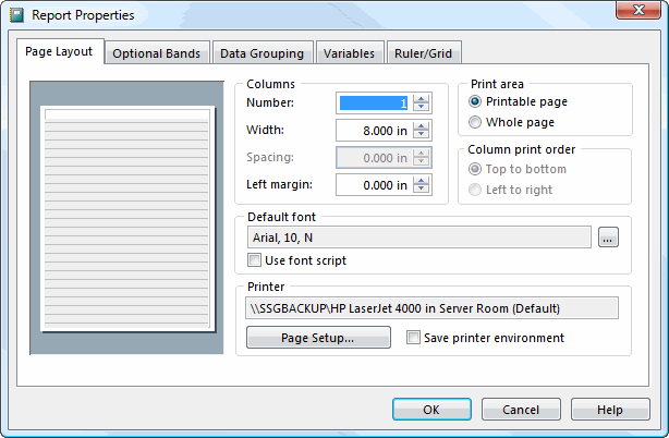 Step 5: Formatting Options (Label Report) - Reporting4Act!